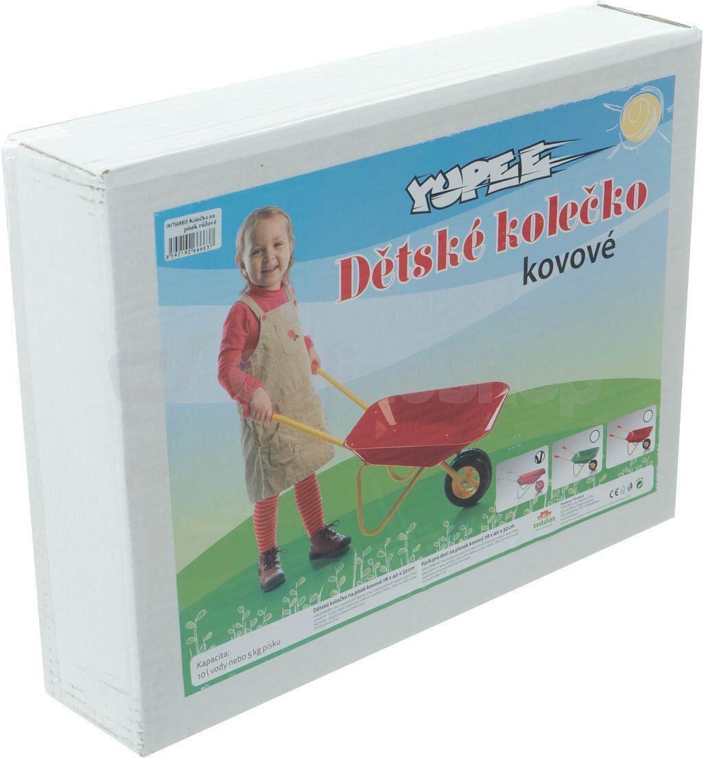 Fotogalerie Teddies Kolečko plechové Yupee velké růžové 78x40x32cm v ...