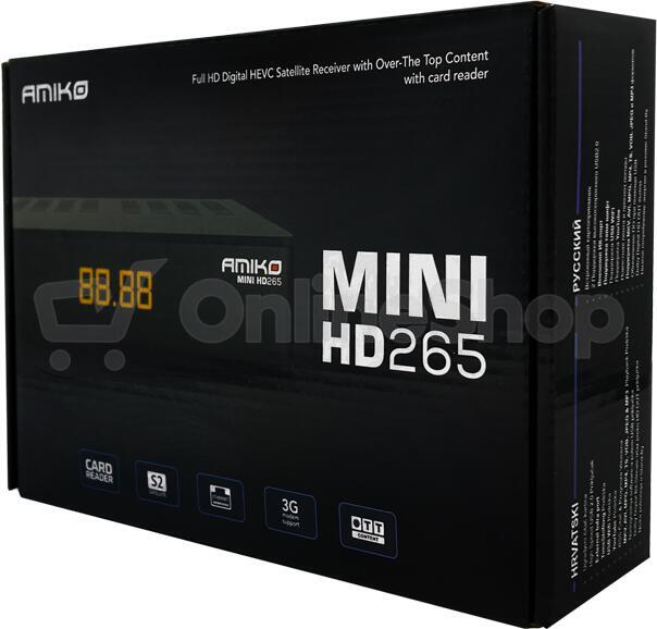 AMIKO DVB-S2 přijímač Mini HD265 HEVC CX LAN | ONLINESHOP.cz