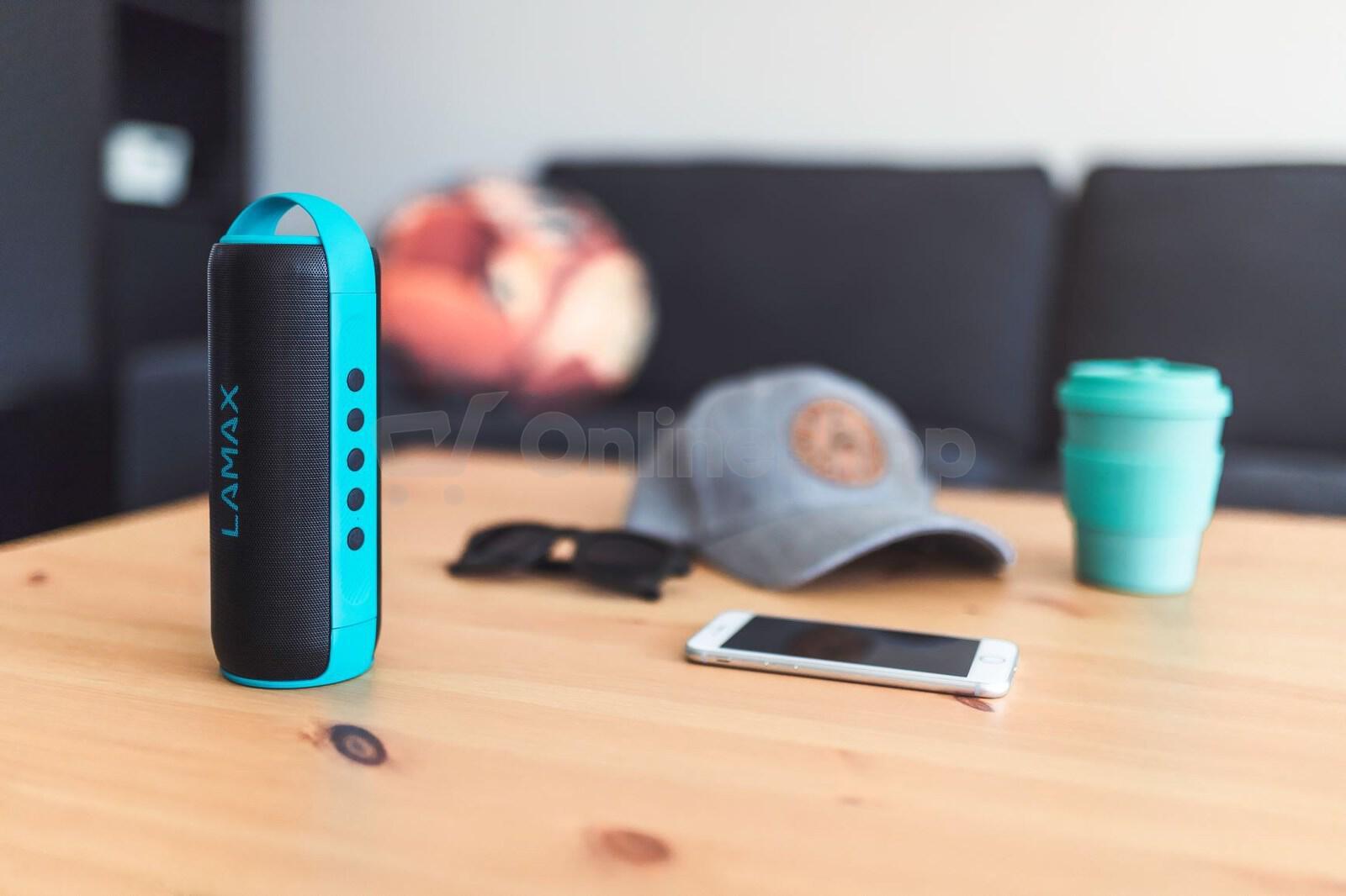 Přenosný reproduktor LAMAX MusiCan1 Turquoise | ONLINESHOP.cz