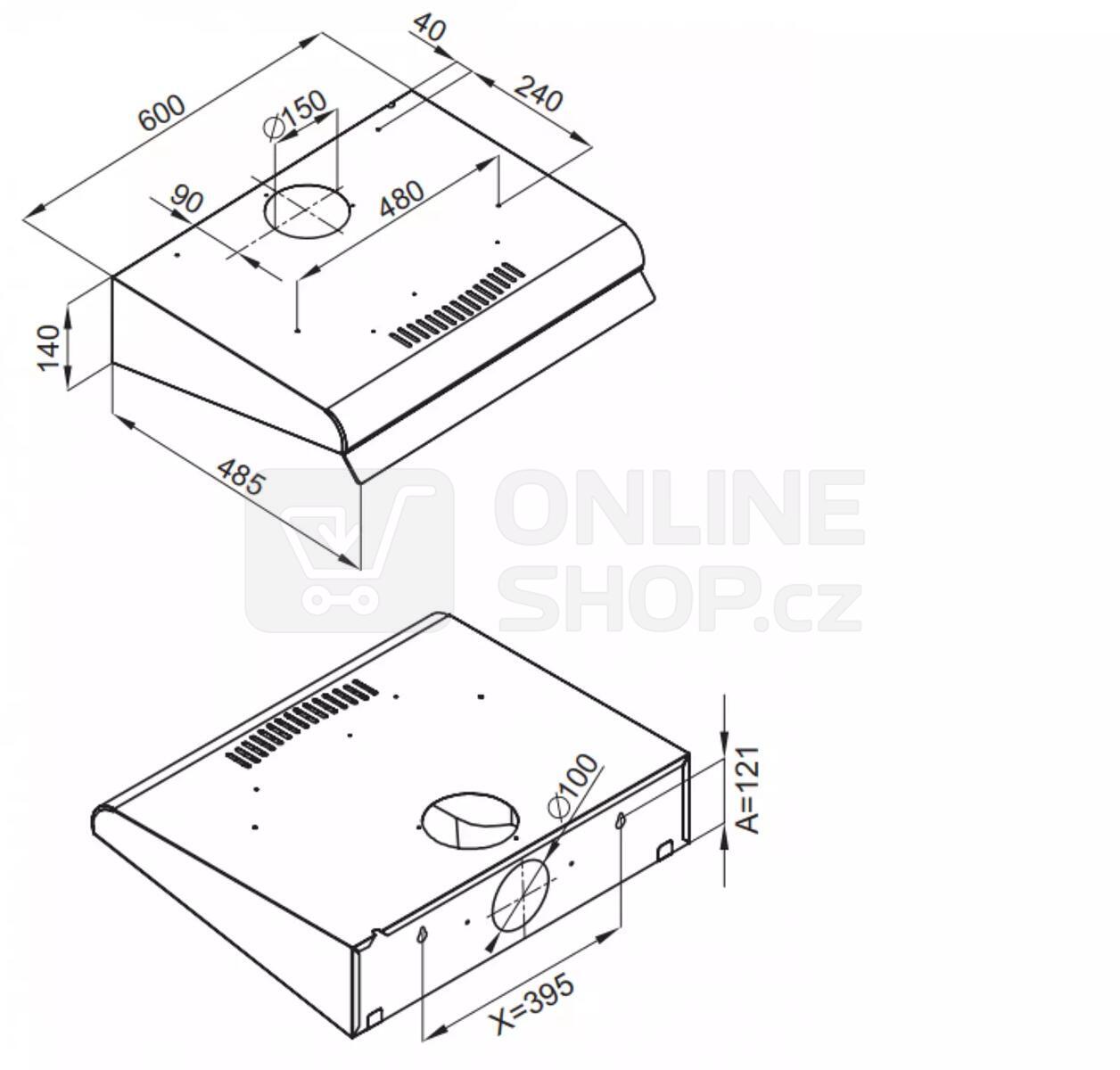 Odsavač par Mora OP 642X | ONLINESHOP.cz