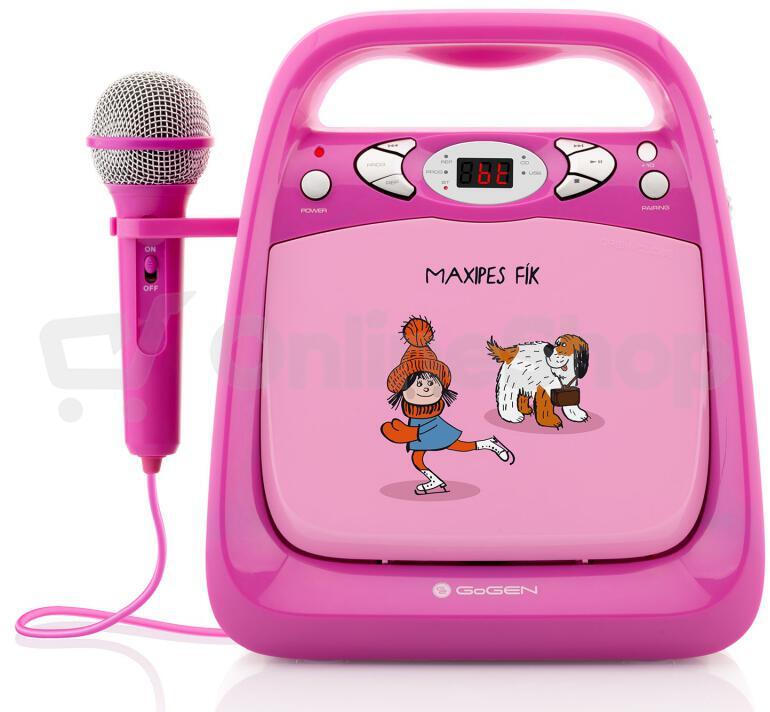 CD přehrávač GoGEN MAXI KARAOKE, růžový | ONLINESHOP.cz