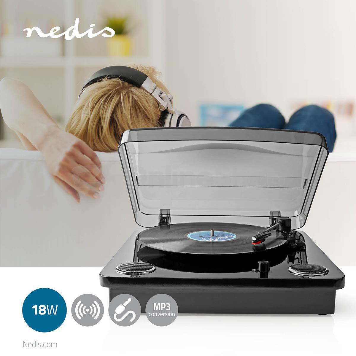 Gramofon NEDIS TURN300BK, černý | OnlineShop.cz