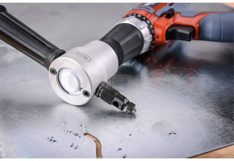 Nástavec na vrtačku k stříhání plechu, oboustranný EXTOL-PREMIUM ...