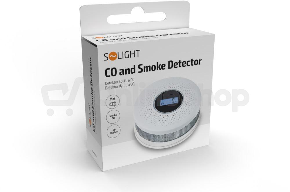 Solight detektor kouře a oxidu uhelnatého, LCD displej, 3x AA baterie ...