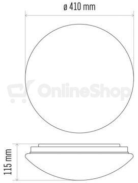 Emos LED přisazené svítidlo CORI, kruhové bílé 32W neutr.b., IP44 ...