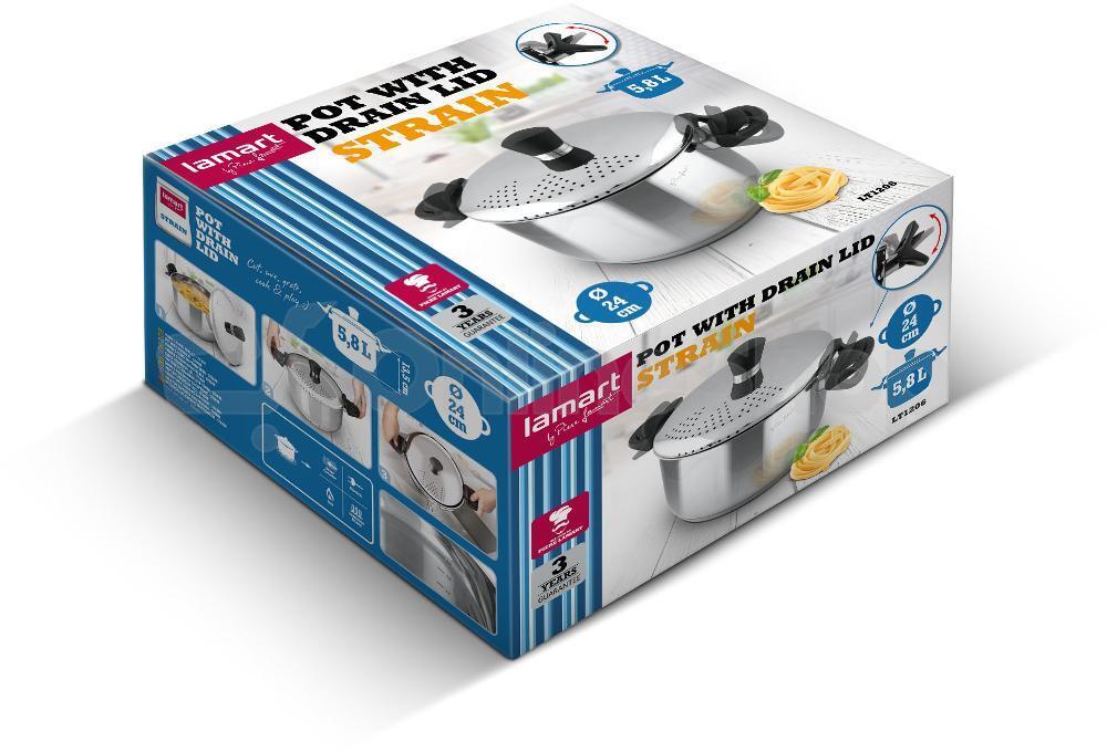 Hrnec Lamart STRAIN LT1206 5,8 l s cedící poklicí | OnlineShop.cz