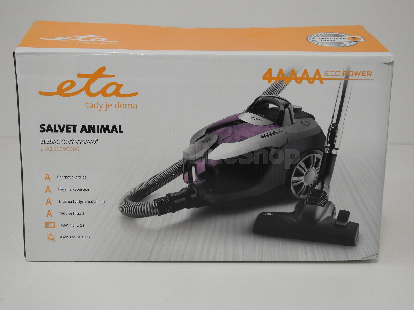 Vysavač ETA Salvet Animal 1513 90000, vrácené do 14-ti dnů | ONLINESHOP.cz