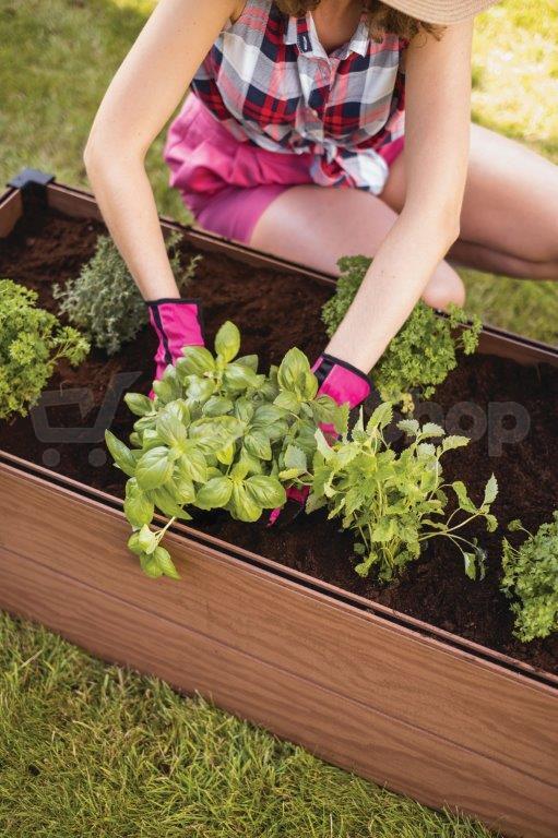 Vyvýšený záhon Keter MAPLE TROUGH, hnědý | OnlineShop.cz