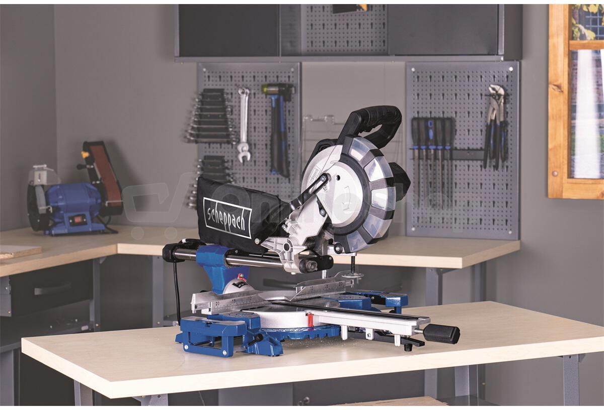 Pokosová pila Scheppach HM 216 SPX, s potahem a laserem + 2. kotouč ...