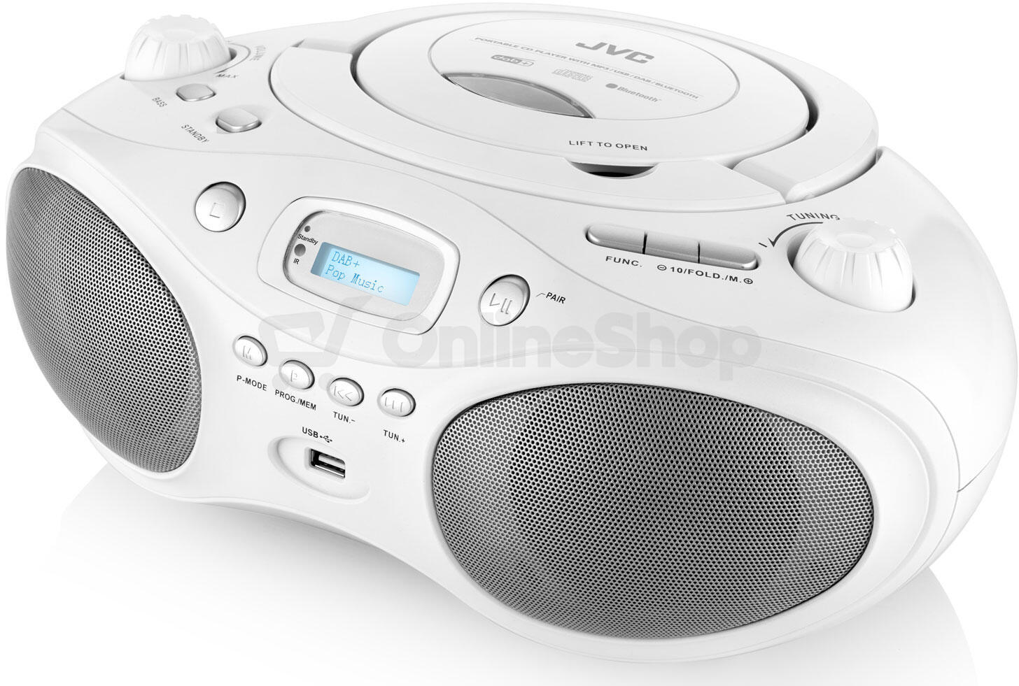 Radiopřijímač DAB+/CD JVC RD-E661W-DAB, bílý | ONLINESHOP.cz