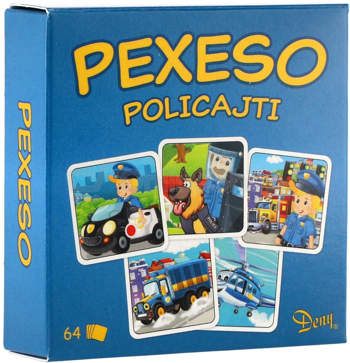 Teddies Pexeso Policajti kreslení papírové společenská hra 32 ...