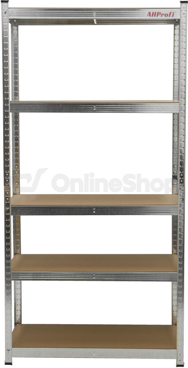 Policový regál STANDARD, 5 polic, 900 x 400 x 1800 mm - AH3001 AHProfi ...