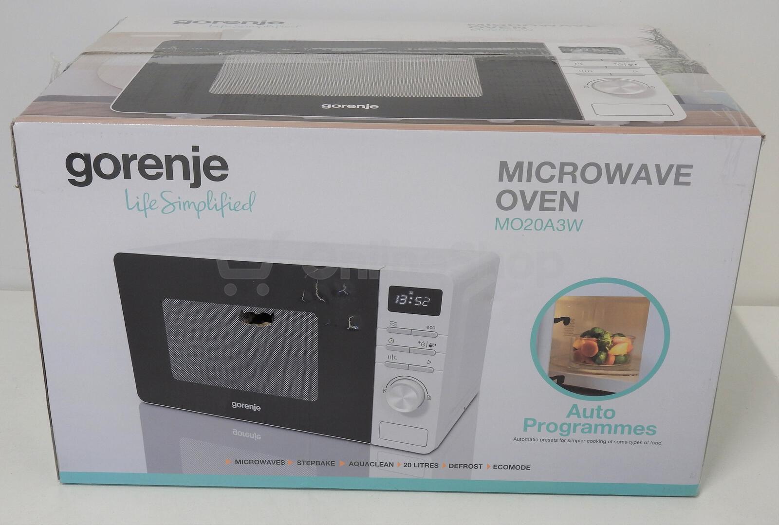 Recenze Gorenje MO20A3W, lehce poškozený obal - mikrovlnná trouba ...