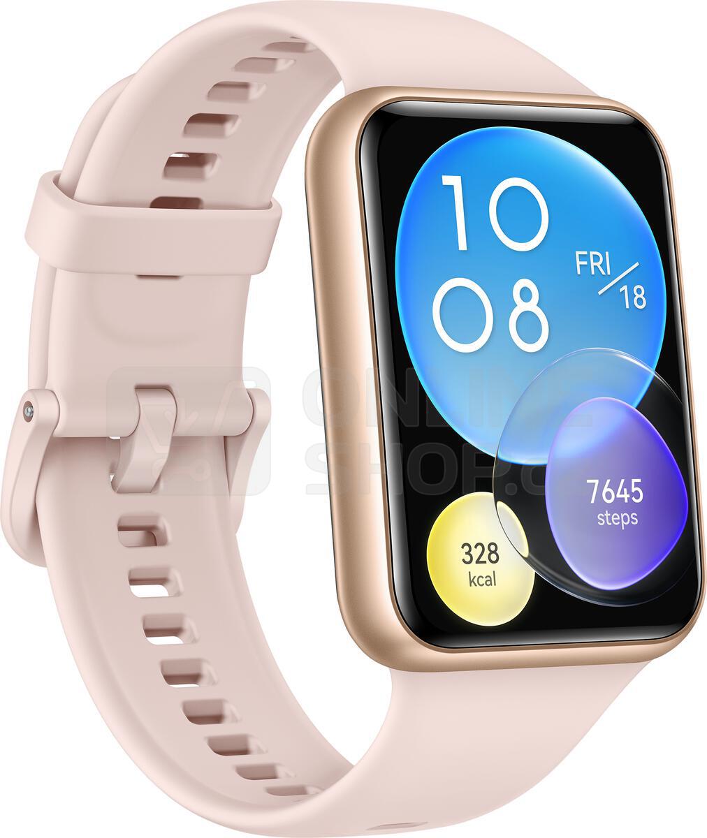 Chytré hodinky Huawei Watch Fit 2, Active Gold + Sakura Pink Silicone ... Chytré hodinky Huawei Watch Fit 2, Active Gold + Sakura Pink Silicone ...