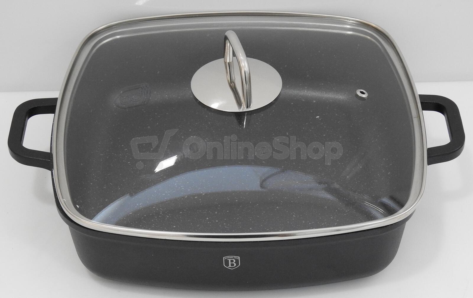 Recenze BERLINGERHAUS Pekáč čtvercový s mramorovým povrchem a poklicí 28 cm Granit Diamond Line ...