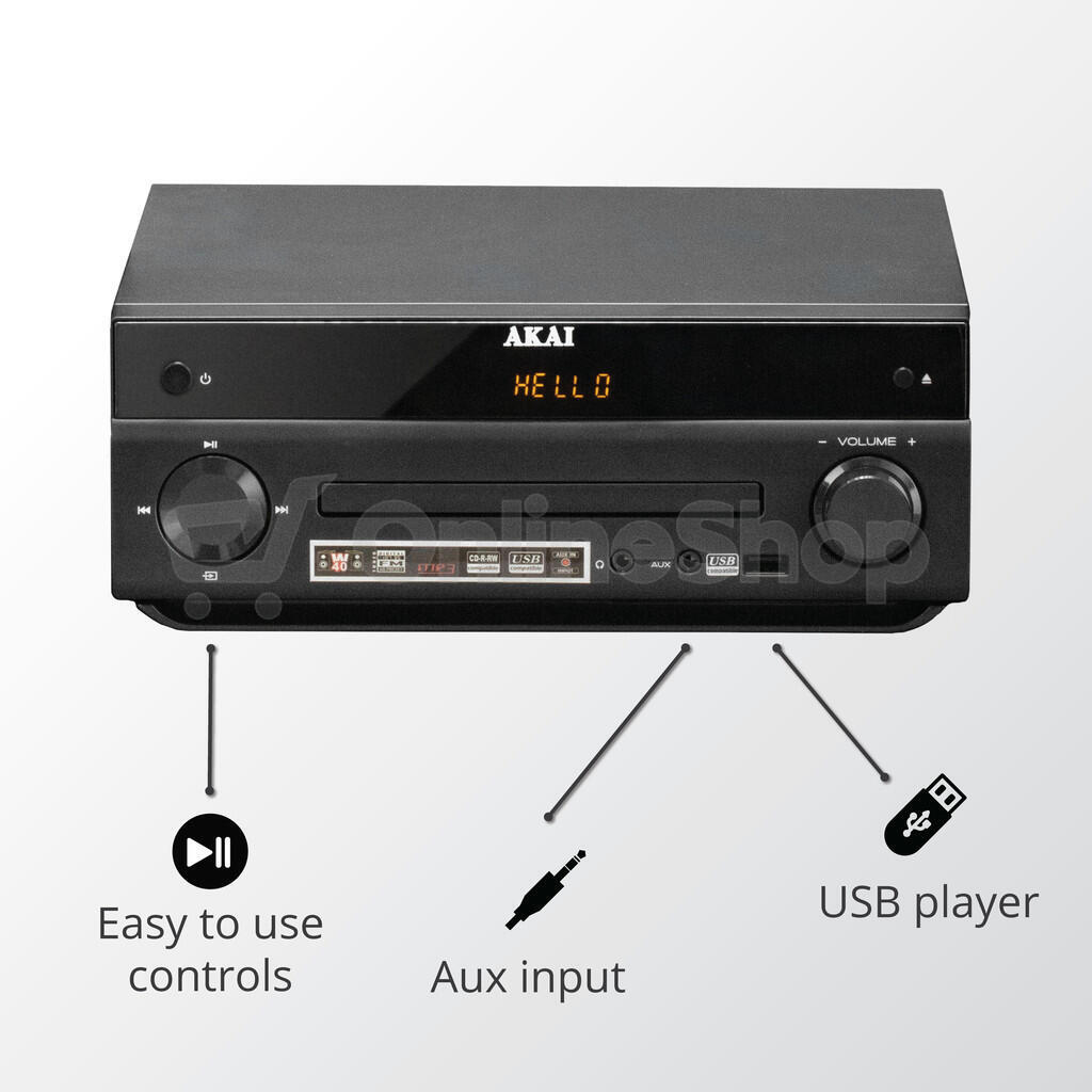 Mikrosystém AKAI AM-301 BK | OnlineShop.cz