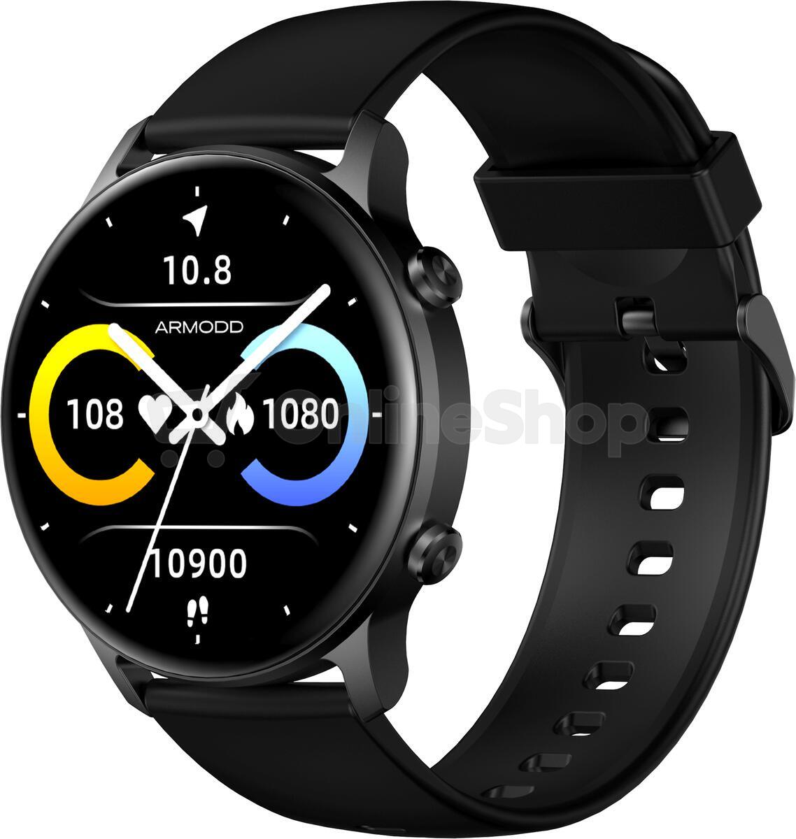 Chytré hodinky Armodd Roundz 4, černé | ONLINESHOP.cz