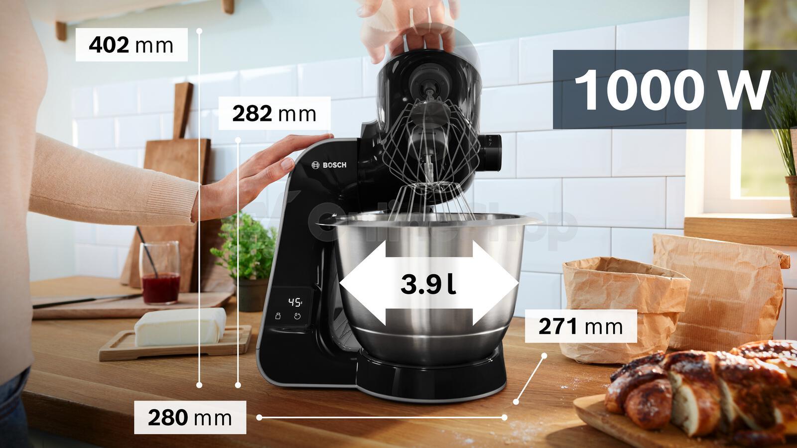 Kuchyňský robot Bosch MUM5XC66 MUM 5 s váhou 1000 W černý | OnlineShop.cz