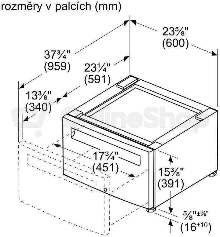 Podstavec pod pračku BOSCH s výsuvem | OnlineShop.cz
