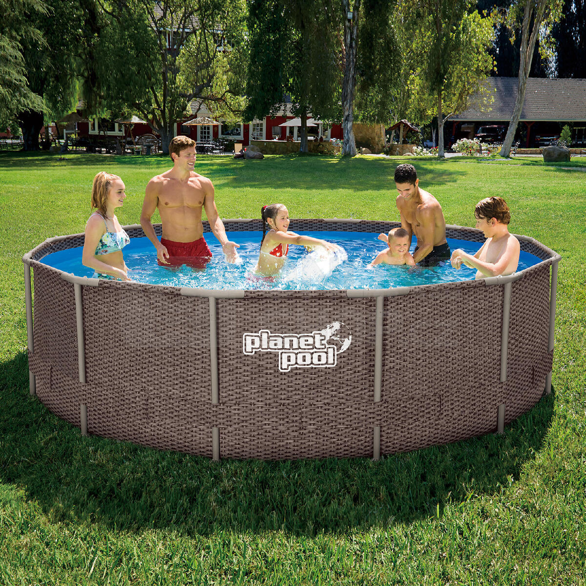 Bazén Planet Pool FRAME ratan - 305 x 91 cm | ONLINESHOP.cz