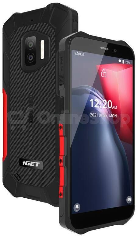 iGET WP12 Pro Red - Odolný telefon/5,5" HD+IPS/Dual SIM/4GB RAM + 64GB ...