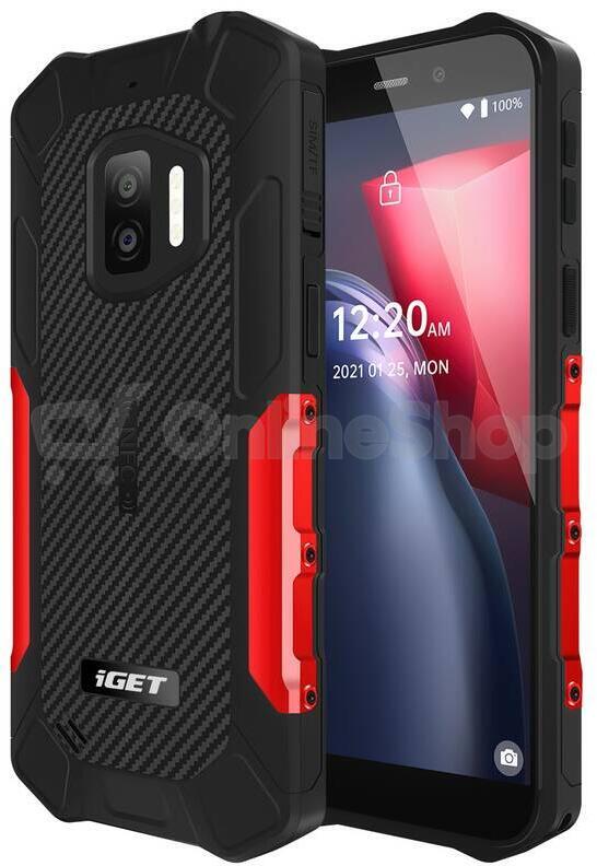 iGET WP12 Pro Red - Odolný telefon/5,5" HD+IPS/Dual SIM/4GB RAM + 64GB ...