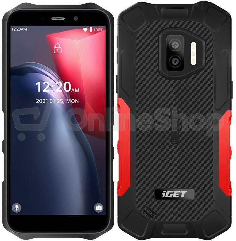 iGET WP12 Pro Red - Odolný telefon/5,5" HD+IPS/Dual SIM/4GB RAM + 64GB ...