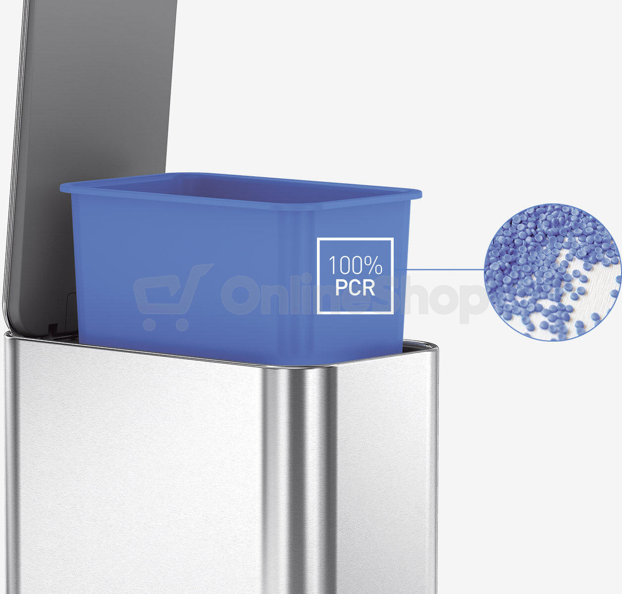 Pedálový úzký odpadkový koš Simplehuman – 5 l, kartáčovaná nerez ocel ...