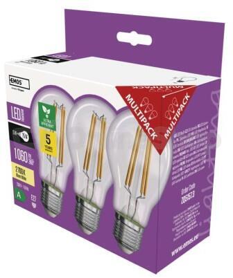 Emos LED žárovka Filament A60 / E27 / 5 W (75 W) / 1 060 lm / teplá bílá (ZF5157.3) | OnlineShop.cz