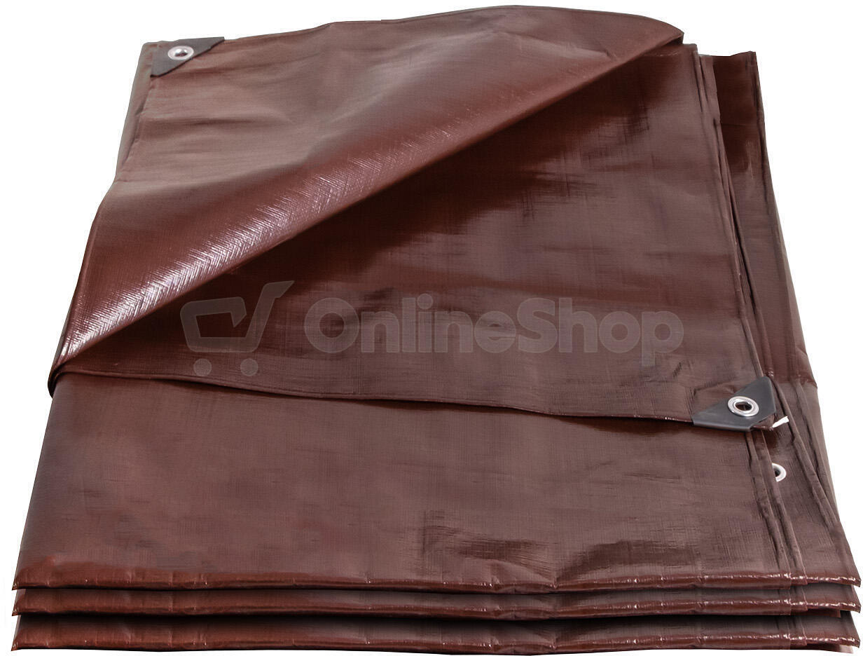 Plachta 3x4 m EXTRA SILNÁ PROFI nepromokavá s oky hnědá 200g/m2 PROTECO ...