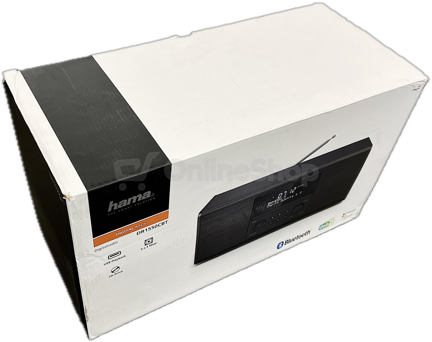 Hama digitální rádio DR1550CBT FM/DAB/DAB+/CD/BT, vystaveno | OnlineShop.cz