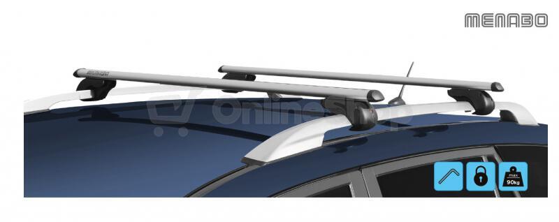 Příčníky Menabo 120cm Brio uzamykatelný aluminium 2ks | ONLINESHOP.cz