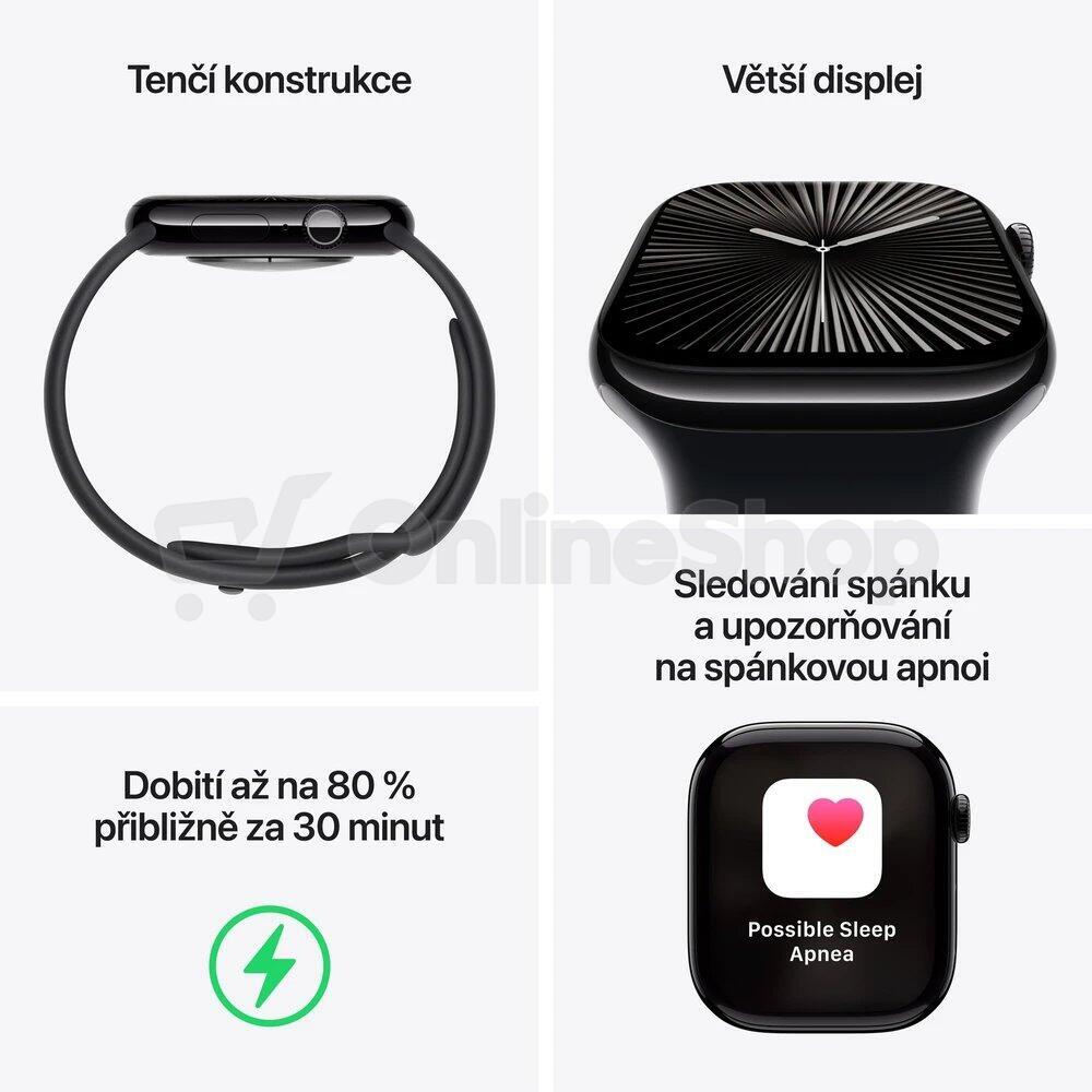 Chytré hodinky Apple Watch S10 CELL 42 M/L, Tit/Grey SportBand ...