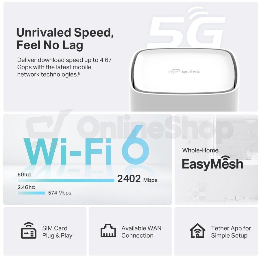 Recenze TP-Link Archer NX500 AX3000, 5G/ LTE s WiFi routerem, 2x GLAN, 1x GWAN, 1x slot SIM, 2,4 ...