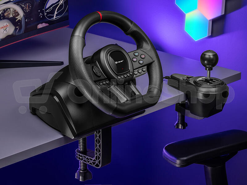Volant TRACER SimRacer Manual Gearbox 6 in 1, PC / PS4 / PS3 / Xone ...