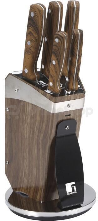 Sada nožů ve stojanu 6 ks Bergner GUSTORF BG-9124, hnědá | OnlineShop.cz
