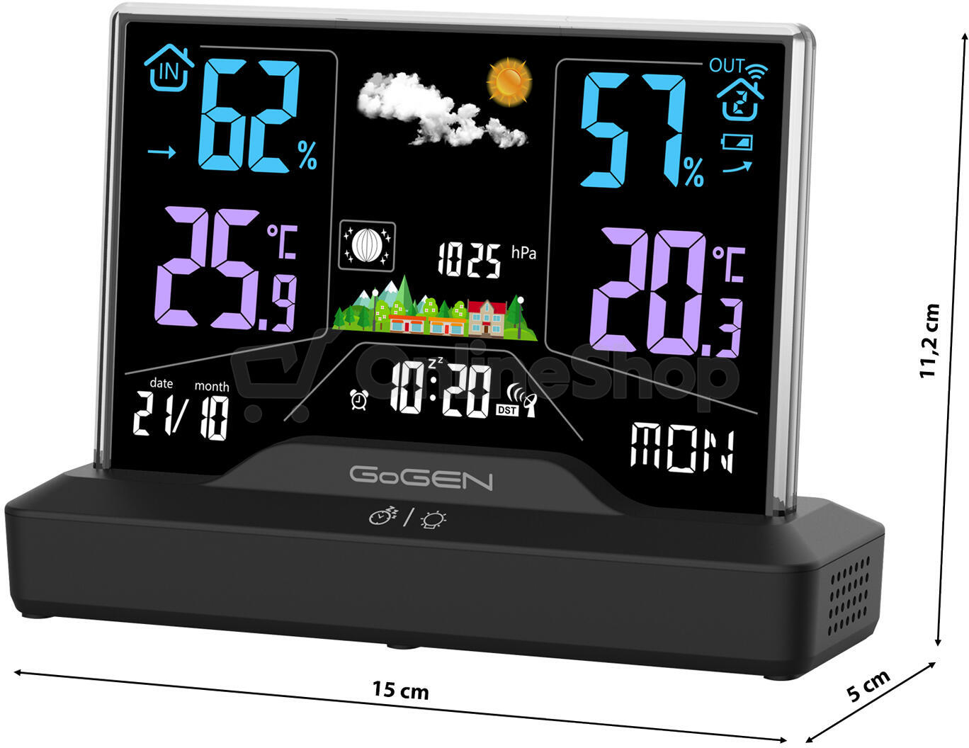 Meteostanice GoGEN ME 2000, černá | OnlineShop.cz