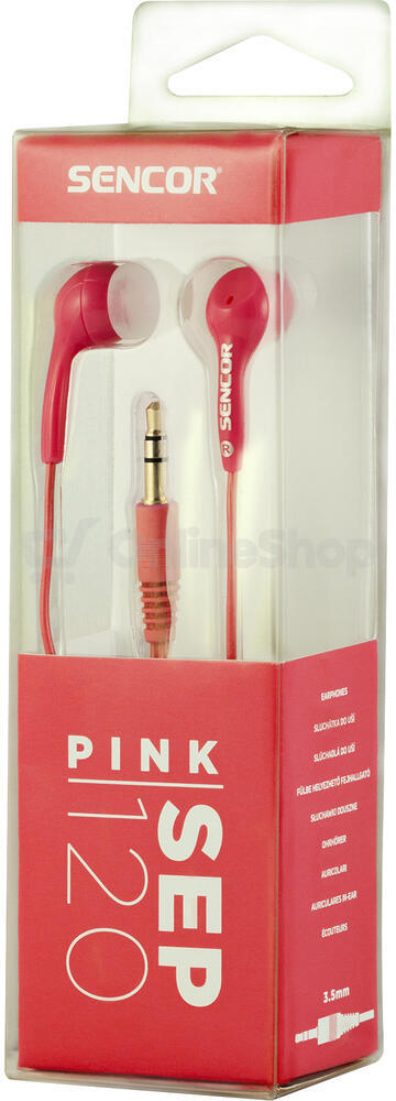 Sluchátka Sencor SEP 120 PINK | OnlineShop.cz