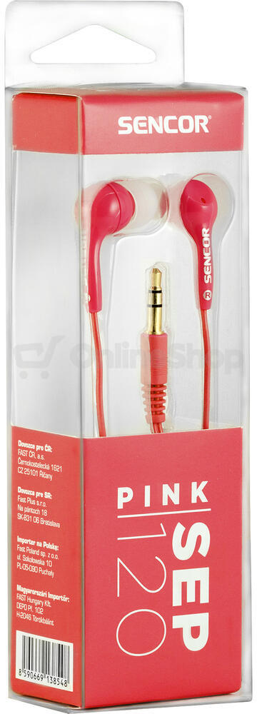 Sluchátka Sencor SEP 120 PINK | OnlineShop.cz