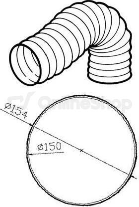 Flexo hadice 150 x 1000 mm Faber | OnlineShop.cz