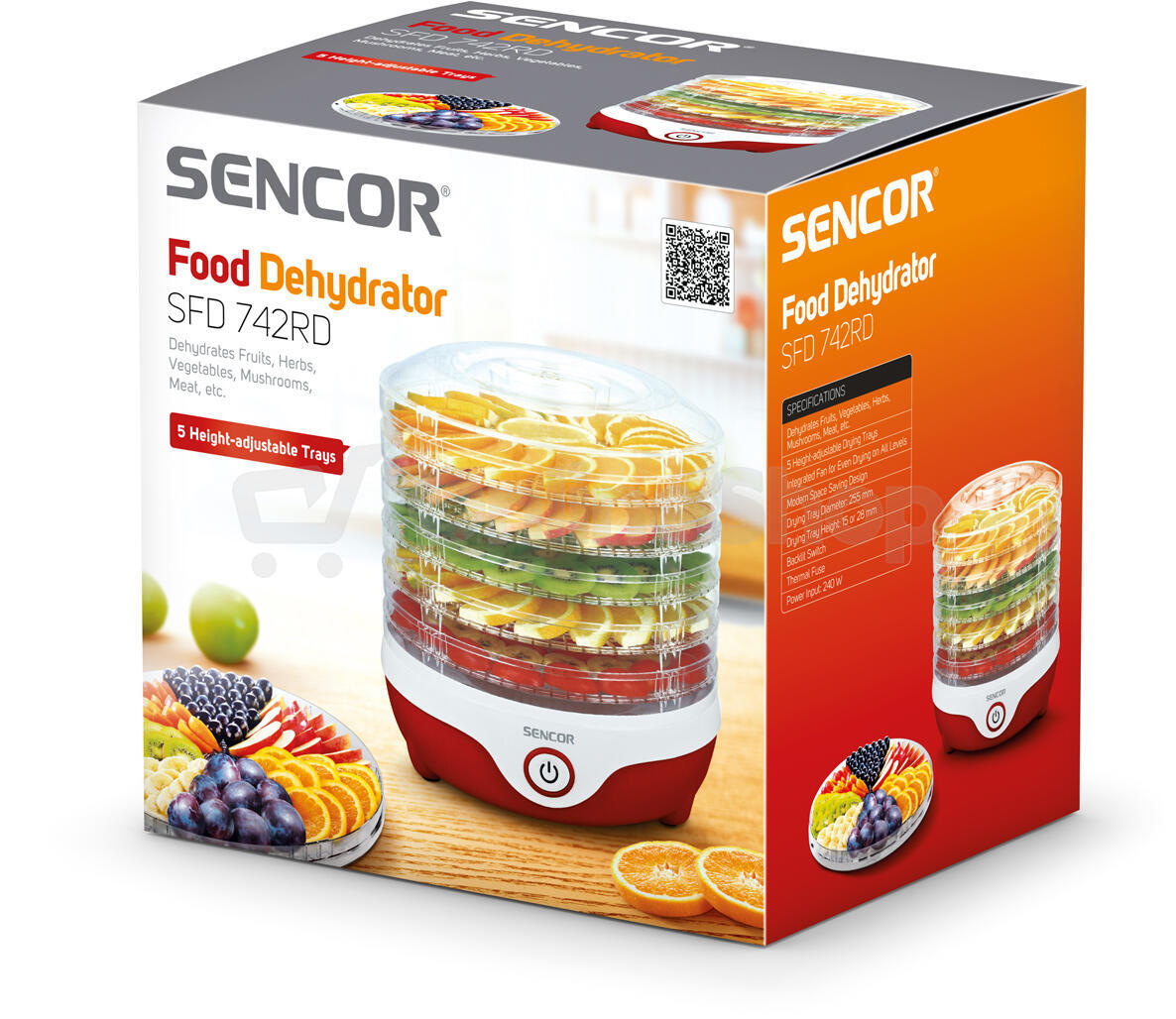 Sušička ovoce Sencor SFD 742RD | ONLINESHOP.cz