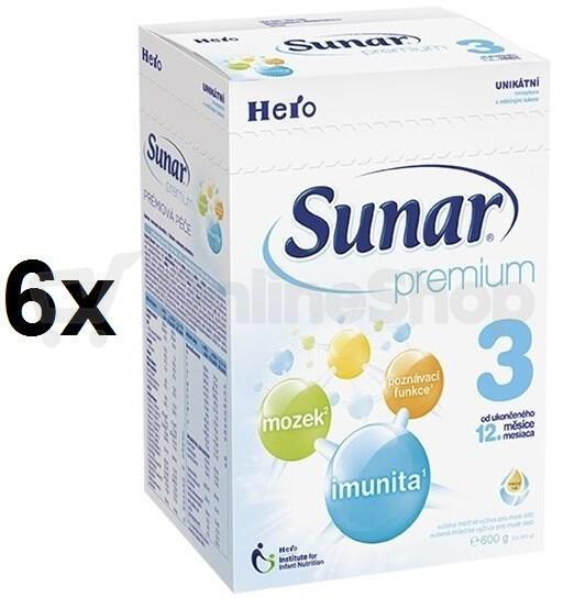Diskuze Sunar Premium 3, 600g x 6ks - kojenecké mléko | OnlineShop.cz