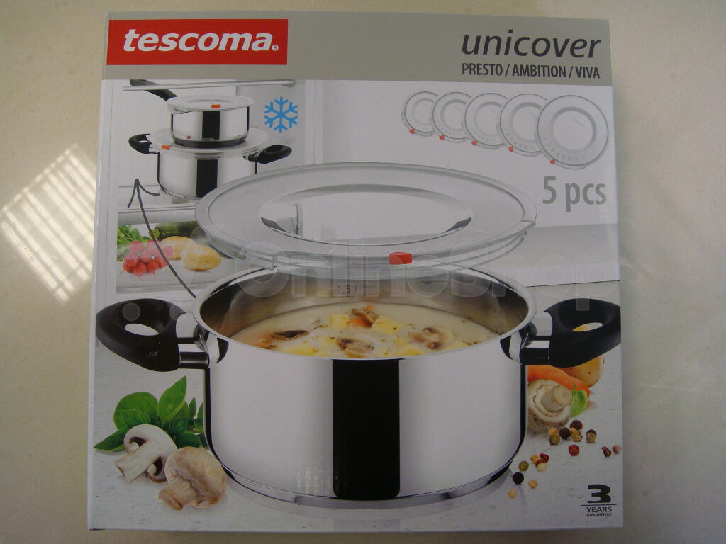 Plastové poklice Tescoma UNICOVER, 5 ks, pro sady nádobí PRESTO ...