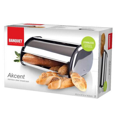 BANQUET Chlebník nerezový AKCENT 43,5 cm (48828005) | ONLINESHOP.cz