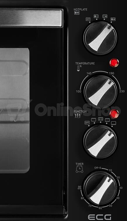 Elektrická trouba s plotnami ECG ET 3031, černá | ONLINESHOP.cz