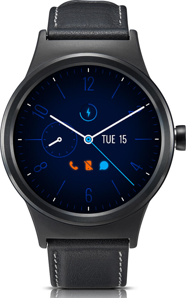 Alcatel/TCL TCL MOVETIME Smartwatch, Leather, Black/Black | ONLINESHOP.cz