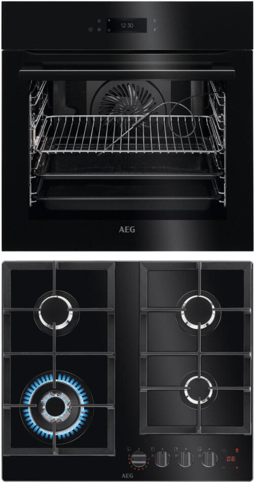 SET Trouba AEG BPE748380B + Plynová deska AEG HKB64450NB | OnlineShop.cz