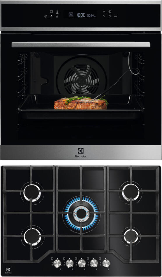SET Trouba ELECTROLUX 700 SENSE EOE7P31X + Plynová deska Electrolux KGG ...