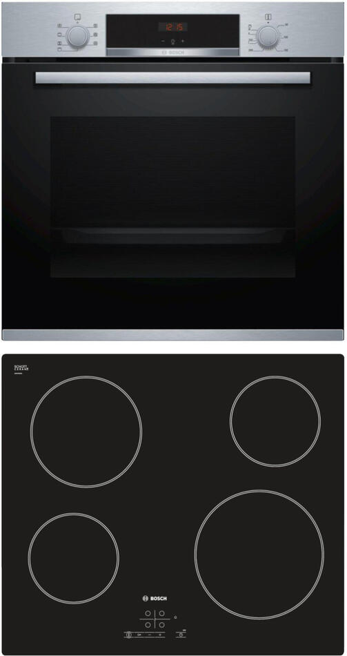 SET Trouba Bosch HBA513BS1 + Sklokeramická deska Bosch PKE611B17E ...