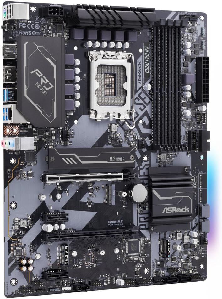 ASRock B660 PRO RS / LGA1700 / Intel B660 / 4x DDR4 DIMM / HDMI / DP ...
